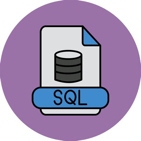 Sql Line Filled Multicolour Circle Icon 37777643 Vector Art At Vecteezy