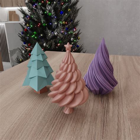 3d Christmas Tree Pack Decor With 3d Stl Files And Ready To Print And Christmas T 3d Printing