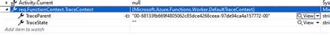 C Azure Function Net Core Isolated Traceparent W C