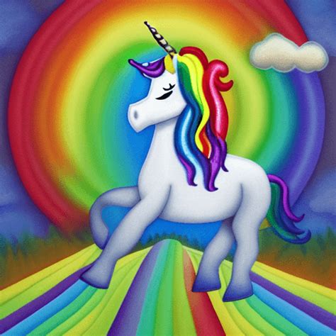Unicorn Flying Over Rainbow Creative Fabrica