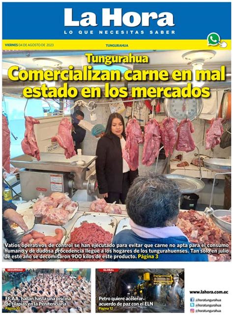 Tungurahua 04 De Agosto 2023 Diario La Hora