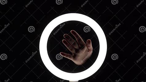 Pack Of Gestures Female Hands Close Up Make Figures From Fingers Stock