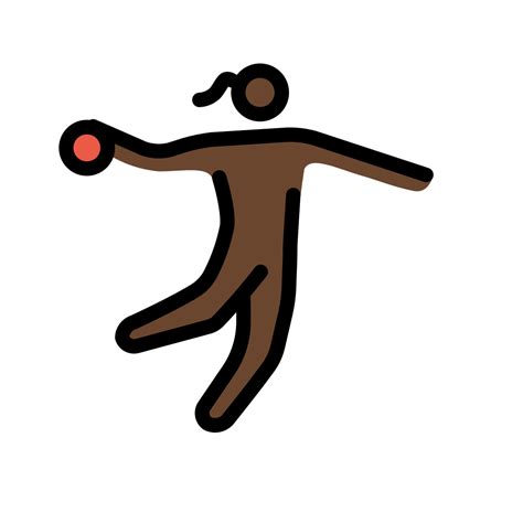 🤾🏿‍♀️ Woman Playing Handball Dark Skin Tone Emoji