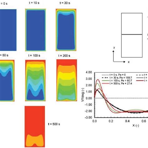 A Transient Temperature Distribution On A Plane B Velocity Profile Download Scientific