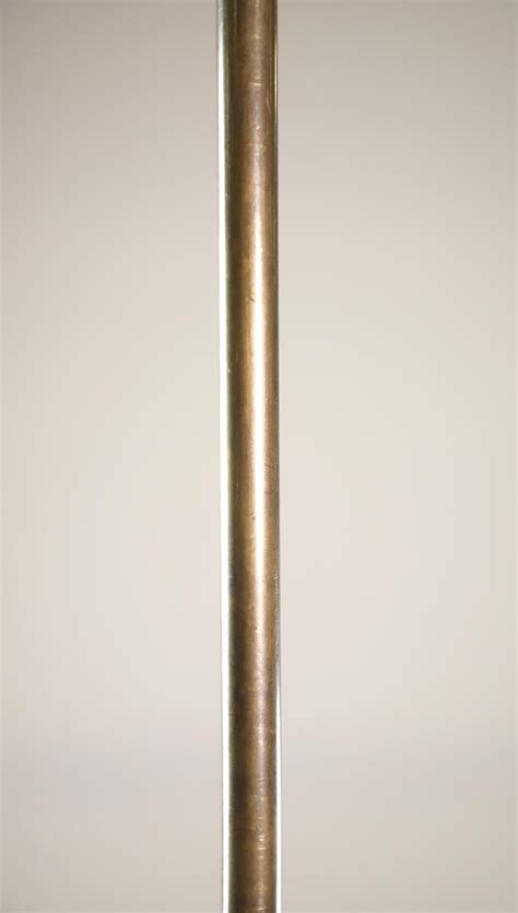 Traditional Ribbed Glass Globe Brass Pole Pendant Light Olde Good Things