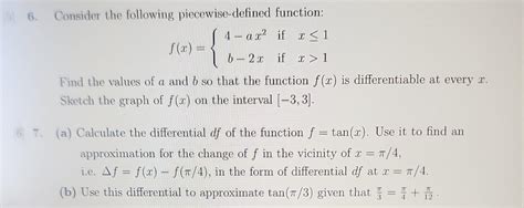 Solved Consider The Following Piecewise Defined Function Chegg