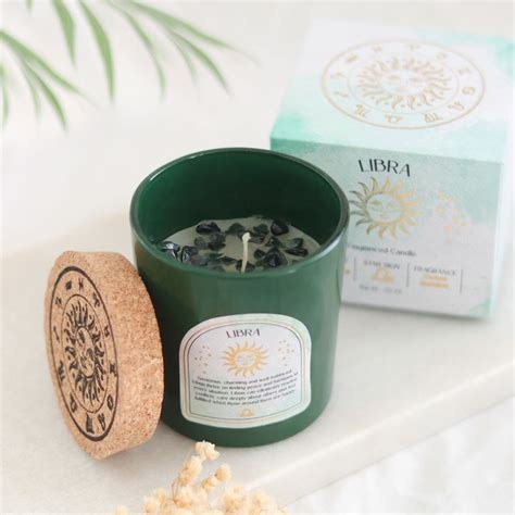 Libra Sweet Jasmine Gemstone Candle Glamore