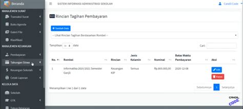 Source Code Gratis Aplikasi Keuangan Sistem Administrasi Sekolah Berbasis Web Gratis