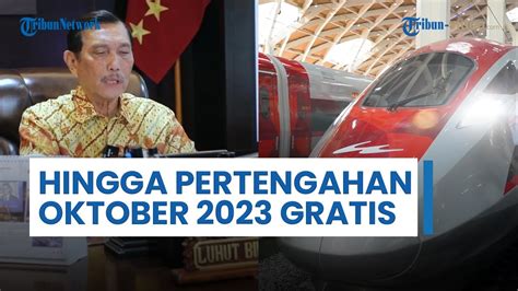 Menko Marves Luhut Binsar Sebut Uji Coba Kereta Cepat Akan Gratis