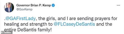 Ron Desantis Wife Casey Diagnosed With Breast Cancer Daily Mail Online