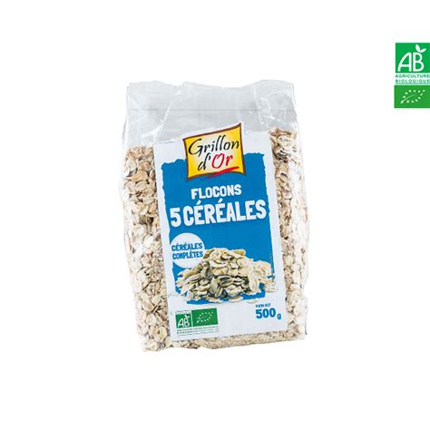 Flocons 5 céréales complètes 500gr Grillon d Or Achat Flocons 5