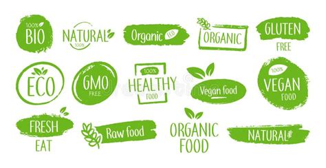Bio Product Emblems Stock Vector Illustration Of Fresh 192102017