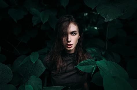 Face Women Model Portrait Plants Victoria Vishnevetskaya Viktoria