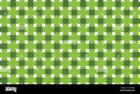 Intricate Green And White Geometric Pattern With Overlapping Squares