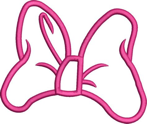 Minnie Mouse Bow Applique Machine Embroidery Design Etsy