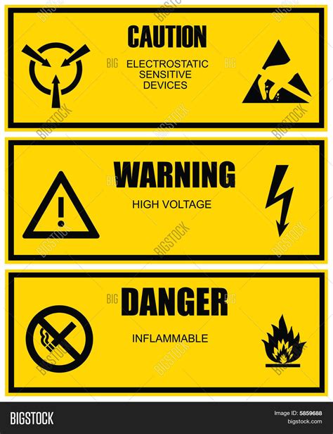 Warning Vector Labels Vector And Photo Free Trial Bigstock