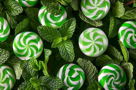 Premium Photo Mint Sugar Candies