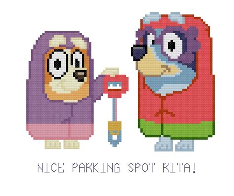 The Grannies Bluey Digital Cross Stitch Pattern Etsy
