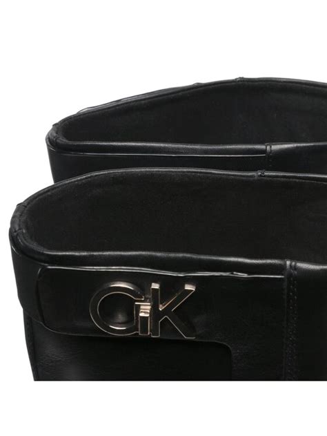 Calvin Klein Klassische Stiefel Rubber Sole Knee Boot W Hw HW HW Schwarz Modivo At