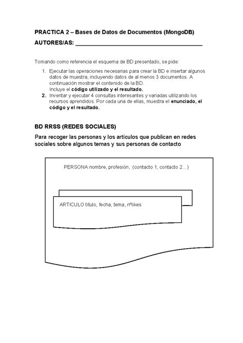 Practica Mongo Db Practica Bases De Datos De Documentos
