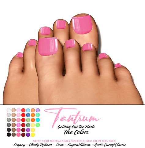 Second Life Marketplace Tantrum Gg The Colors Toe Nails