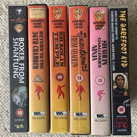 SHAW BROTHERS VHS PAL Bundle 6 Shaolin Shawscope Bros Kung Fu Made In