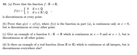 Solved Prove That The Function F R Rightarrow R Fx Is