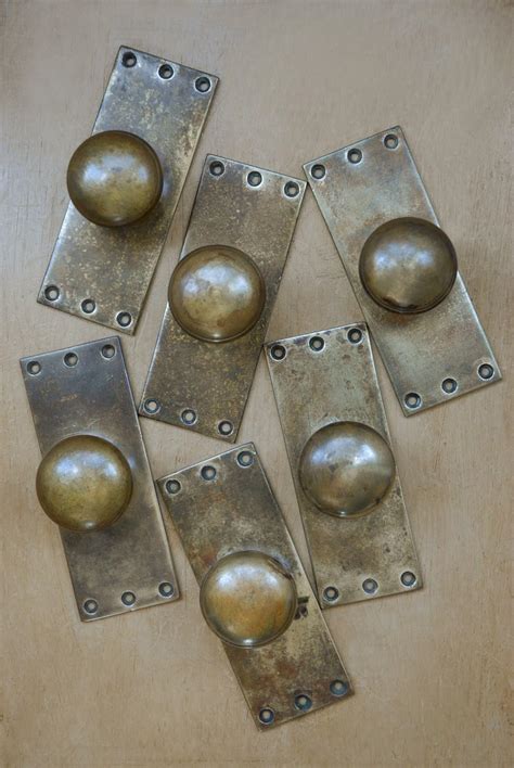 Pair Brass Door Knobs The Hoarde Vintage