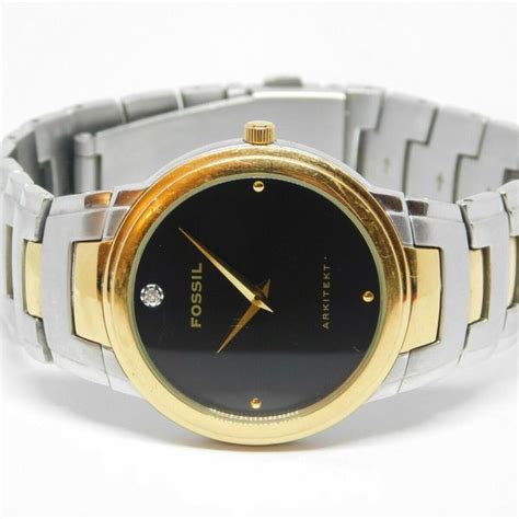Fossil Arkitekt Fs 3003 All Stainless Steel Quartz Analog Mens Watch