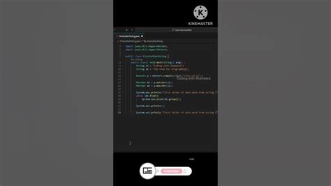 print first letter of each word in string codingwithshameera1 java programming youtube