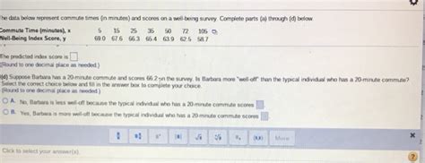 Solved The Data Below Represent Commute Times N Minutes
