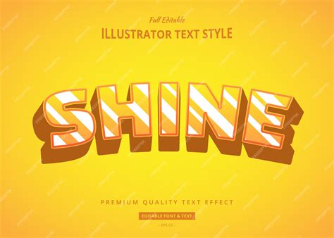 Premium Vector Yellow Orange Text Style Effect