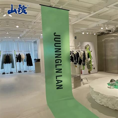 商场广告吊旗网格布吊幔半透明旗帜布定制橱窗挂画展厅海报悬挂画 天猫 花瓣网