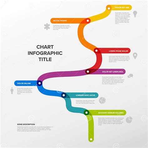 Thick Line Map Diagram Schema Infogrpahic Timeline Template Stock