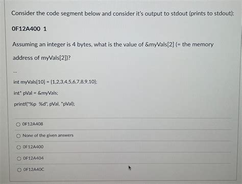 solved consider the code segment below and consider it s