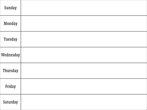 Blank Week Calendar Clipart Clipground