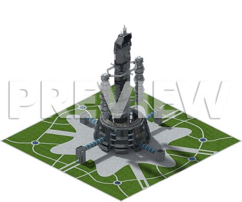 Artstation Architecture Tile0074 2x2 Dimetric Projection