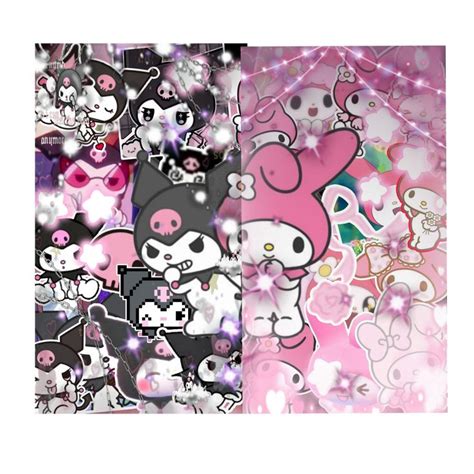 Kuromi And My Melody Matching Wallpapers Matching Wallpaper Wallpaper Melody