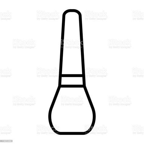 흑백 아이콘은 화려하고 아름다운 아름다움 매니큐어 중 하나의 간단한 선형 매니큐어 손가락과 발가락의 손톱에 적용하기위한 화장품입니다 벡터 일러스트레이션 매니큐어 미용술에