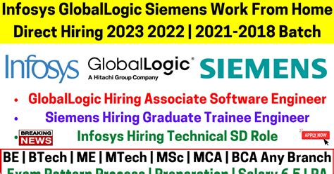 Siemens Off Campus Direct Hiring As Graduate Engineer Trainee Role BE BTech Any Graduates
