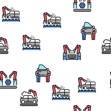 Car Factory Production Vector Seamless Pattern 18776771 Vector Art At Vecteezy