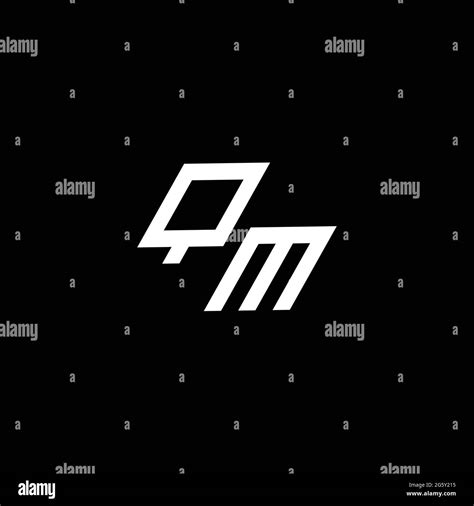 Qm Logo Monogram With Up To Down Style Modern Design Template Isolated On Black Background Stock