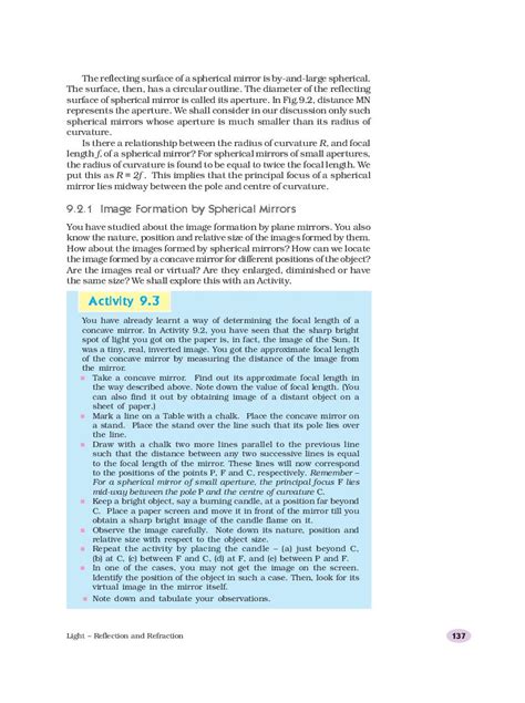 NCERT Book Class 10 Science Chapter 9 Light Reflection And Refraction PDF AglaSem