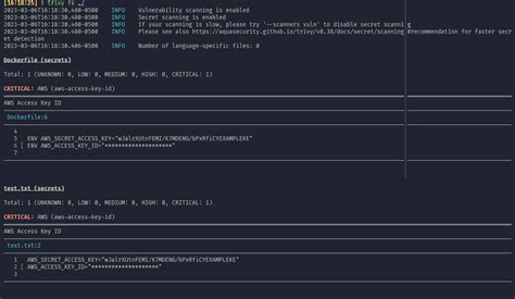 Secrets Not Detected With Trivy Image · Issue 3778 · Aquasecurity Trivy · Github