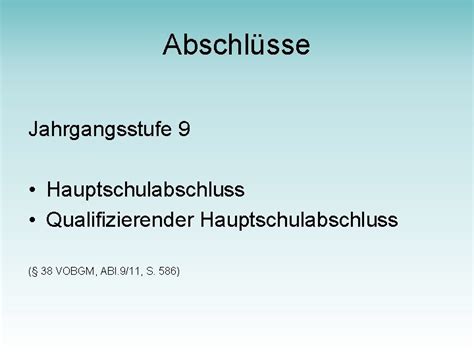 Abschlussprfungen Und Abschlsse In Der Hauptschule Rita Katzer