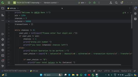 Python Atmsystem Softwaredevelopment Consoleapp Md Awesh