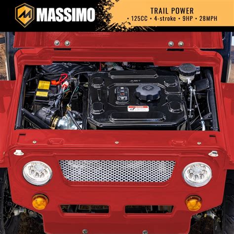 Massimo Gas Motorized Go Kart With 125cc Engine 9hp 28 Mph Top Speed