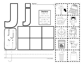 Letter J Picture Sort Initial Sound By Miss Zees Activities TPT