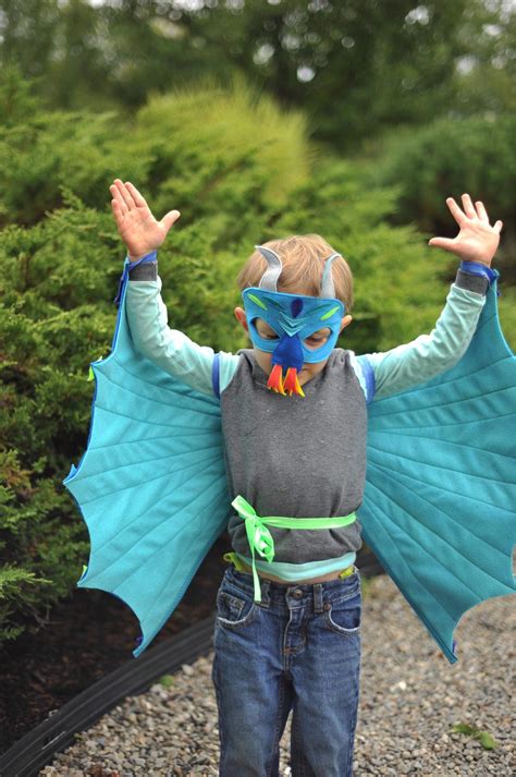 Dragon Costume Set Fire Breathing Mask And Fun Flappable Wings