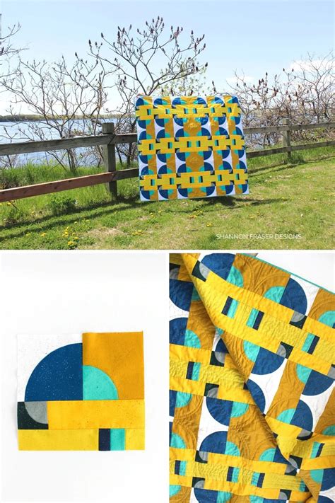 Lunar Eclipse Quilt Pattern Modern Curves Quilt In Spectratastic Ii